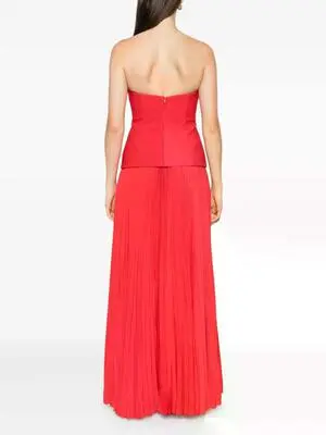 Solace London Britt Strapless Pleated Dress