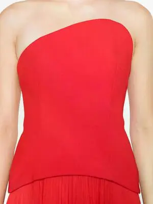 Solace London Britt Strapless Pleated Dress
