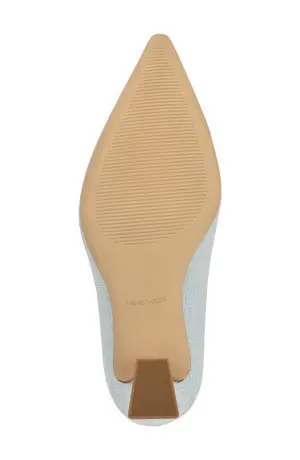 Nine West Pointed Toe Block Heel Pumps - Light Blue