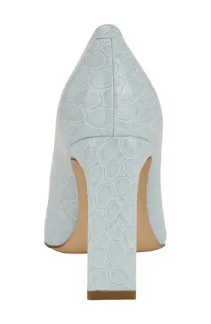 Nine West Pointed Toe Block Heel Pumps - Light Blue