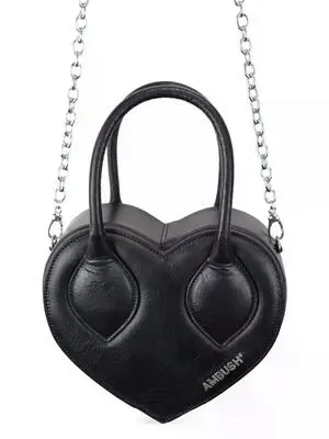 AMBUSH Heart Top-handle Chain Shoulder Bag - Black