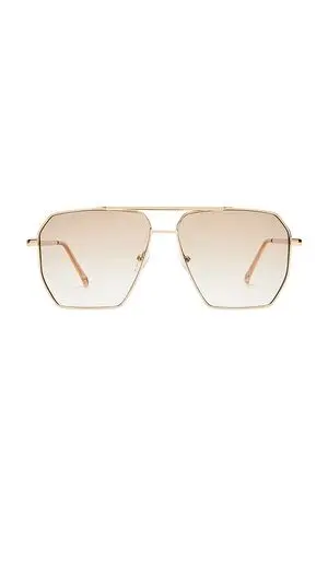 AIRE AIRE Asteroid Sunglasses Gold & Brown Grad