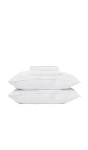Barefoot Dreams Standard Washed Bamboo Fitted Pillowcase Set - White