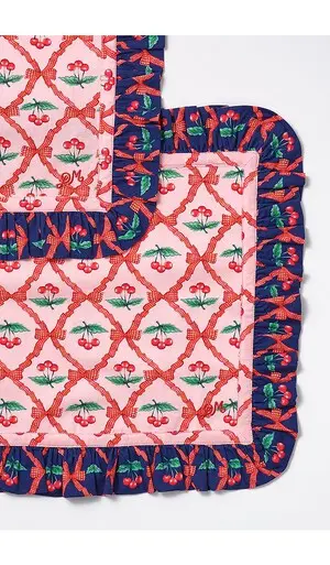 DAMSON MADDER Set Of 2 Placemat In Pink - Pink Cherry