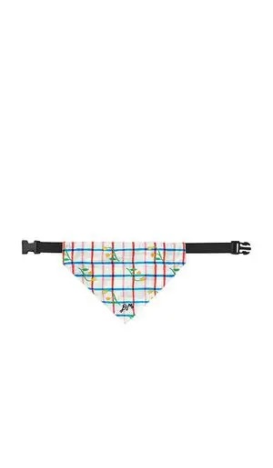 DAMSON MADDER Pet Neckerchief In White - Tulip Check