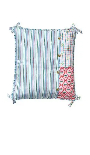 DAMSON MADDER Pet Bed In Blue - Patchwork Print