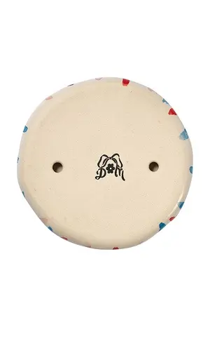 DAMSON MADDER Hand Painted Chubby Saucer In White