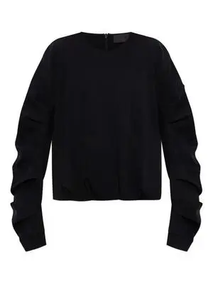 Moncler Long Sleeve Sweatshirt With Gathered Cuffs
