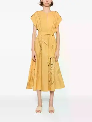 Elie Saab Embroidered Midi Dress