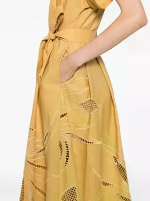 Elie Saab Embroidered Midi Dress