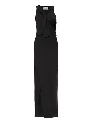 Coperni Knot-detail Side-slit Maxi Dress
