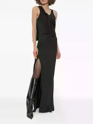 Coperni Knot-detail Side-slit Maxi Dress