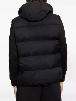 Moncler Quilted Gilet With Hood - Black