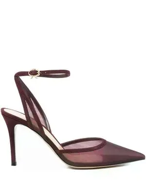 GIANVITO ROSSI 100mm Suede Heeled Pumps - Red