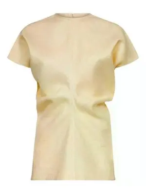 TOTEME Gathered Short-sleeve Top - Neutrals