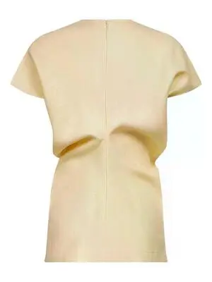 TOTEME Gathered Short-sleeve Top - Neutrals