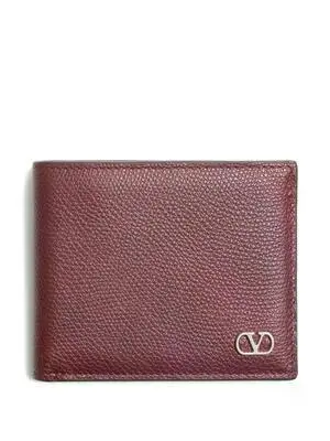 Valentino Garavani Textured Leather Wallet - Red