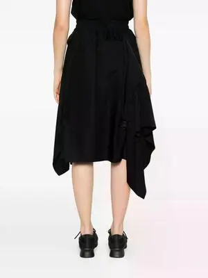 Y3 Twill Asymmetrical Midi Skirt
