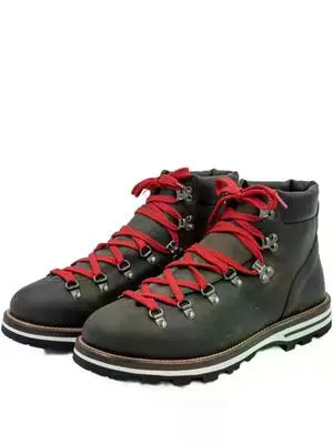 MONPIZ Lace-up Leather Boots - Brown