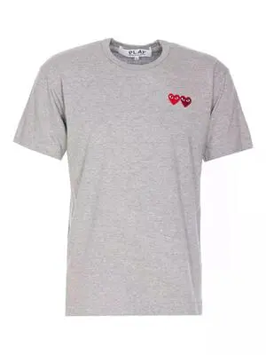 Play Comme Des Garcon Heart-patch T-shirt