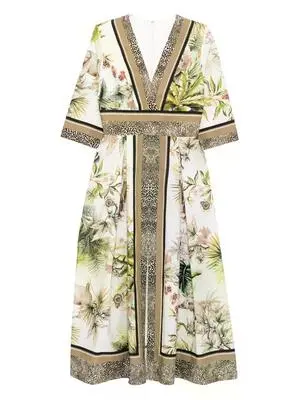 Elie Saab Savannah-print Dress - Green