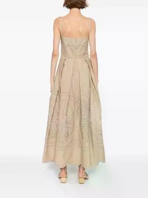 Elie Saab Embroidered Long Dress
