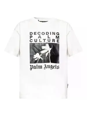 Palm Angels Palm-tree Print T-shirt - White