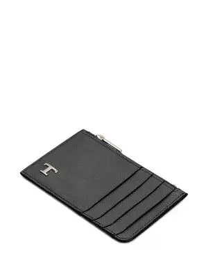 TOD'S Credit Leather Card Holder - Black