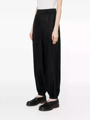 LISA YANG Cropped Silk Trousers - Black