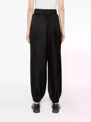 LISA YANG Cropped Silk Trousers - Black