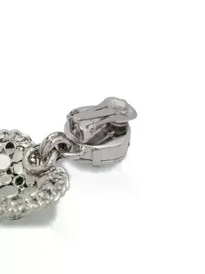 Alessandra Rich Crystal-embellished Heart-shape Earrings