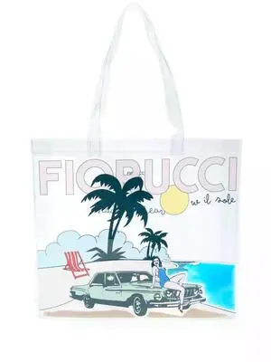 Fiorucci Logo-print Tote - White