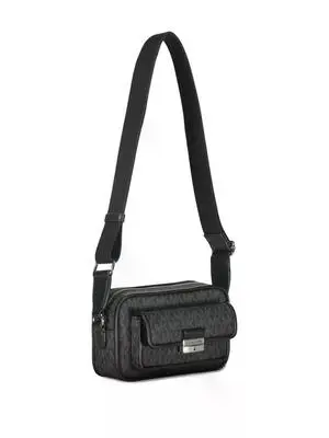 Michael Kors Bradshaw Monogram Shoulder Bag - Black