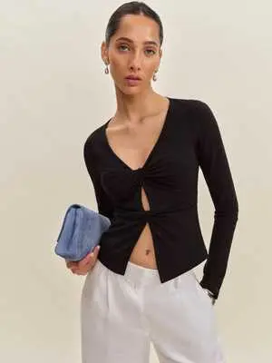 REFORMATION Silas Knit Top