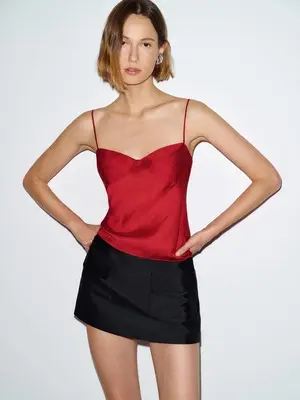 REFORMATION Calloway Low Rise Skort - Black