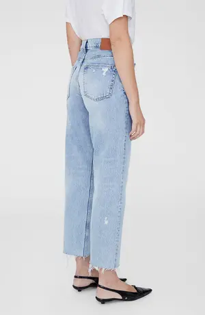 ANINE BING Gavin Cropped Jeans Light Blue