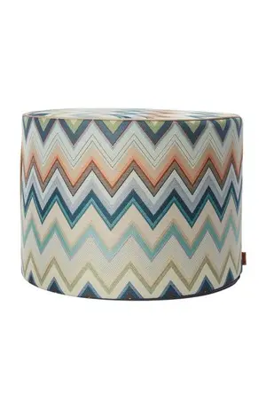 Missoni Agadir Cylindrical Pouffe 40x30 Cm - Blue