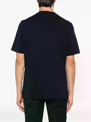 Brunello Cucinelli Logo-embroidered T-shirt - Blue