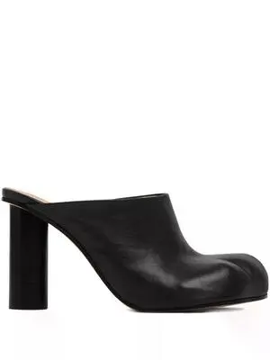 Women's Heeled Leather Mules