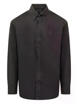 Givenchy Embroidered-logo Shirt - Black