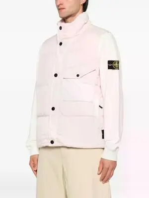 Stone Island Compass-motif Vest - Pink