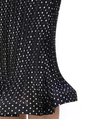 SIMONA CORSELLINI Pleated Polka-dot Midi Skirt