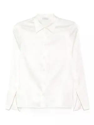 Peserico Satin Long-sleeve Shirt - Neutrals