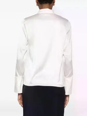 Peserico Satin Long-sleeve Shirt - Neutrals