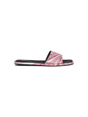 Emilio Pucci Printed Slide Sandals - Pink