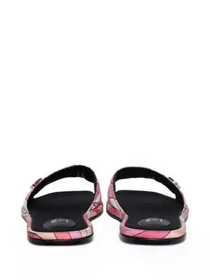 Emilio Pucci Printed Slide Sandals - Pink