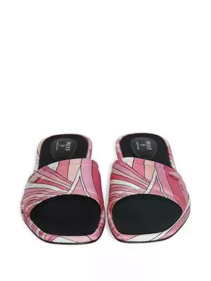 Emilio Pucci Printed Slide Sandals - Pink