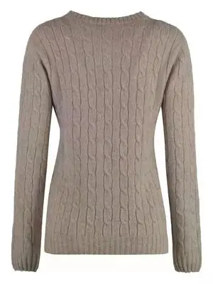 THE (ALPHABET) Cable-knit Sweater - Neutrals