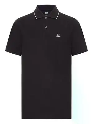 C.P. COMPANY Logo-detail Polo Shirt - Black
