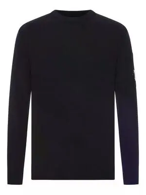 C.P. COMPANY Crew-neck Sweater With Pocket Detail - Black